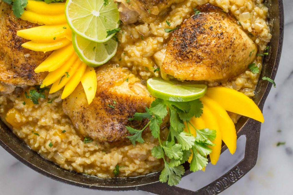 Chili Lime Mango Chicken and Rice - Lovely Little Kitchen