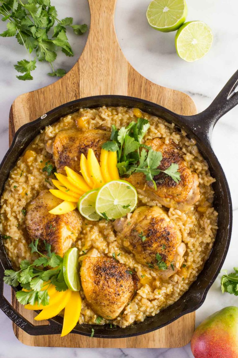 Chili Lime Mango Chicken and Rice - Lovely Little Kitchen