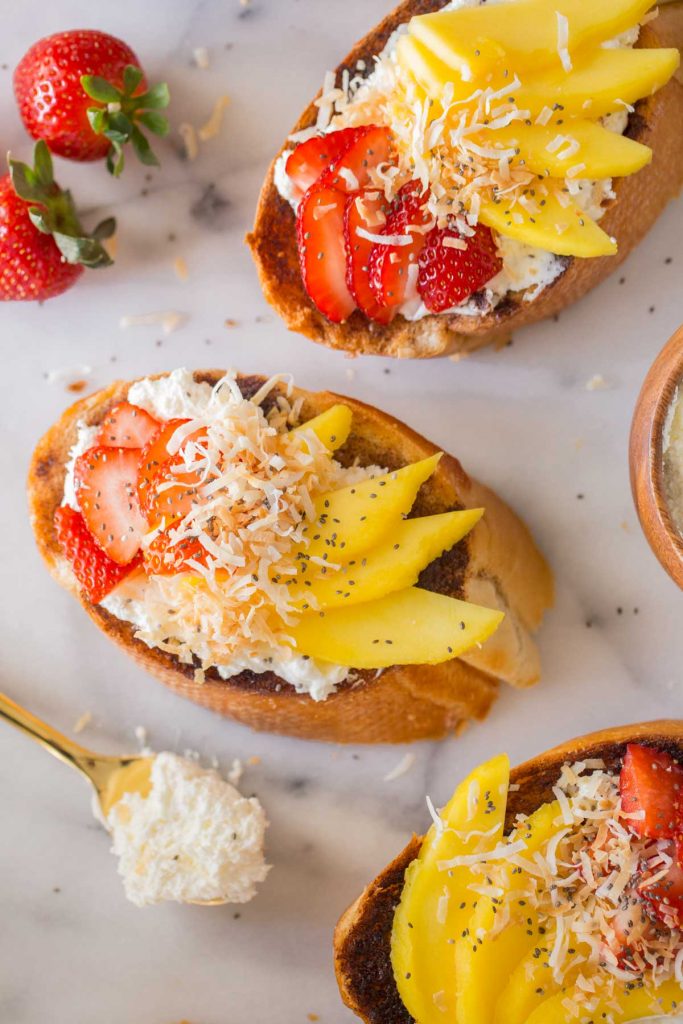 Strawberry Mango Cinnamon Toast - Lovely Little Kitchen