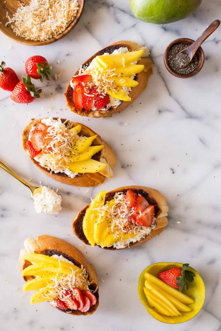 Strawberry Mango Cinnamon Toast - Lovely Little Kitchen