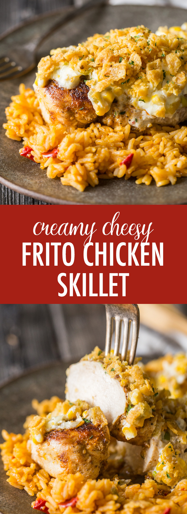 Creamy Cheesy Frito Chicken Skillet - Lovely Little Kitchen