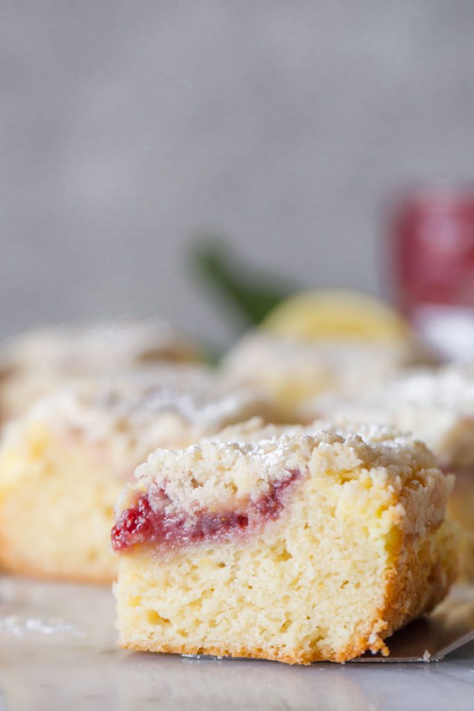 Lemon Raspberry Cream Cheese Coffee Cake - Lovely Little Kitchen